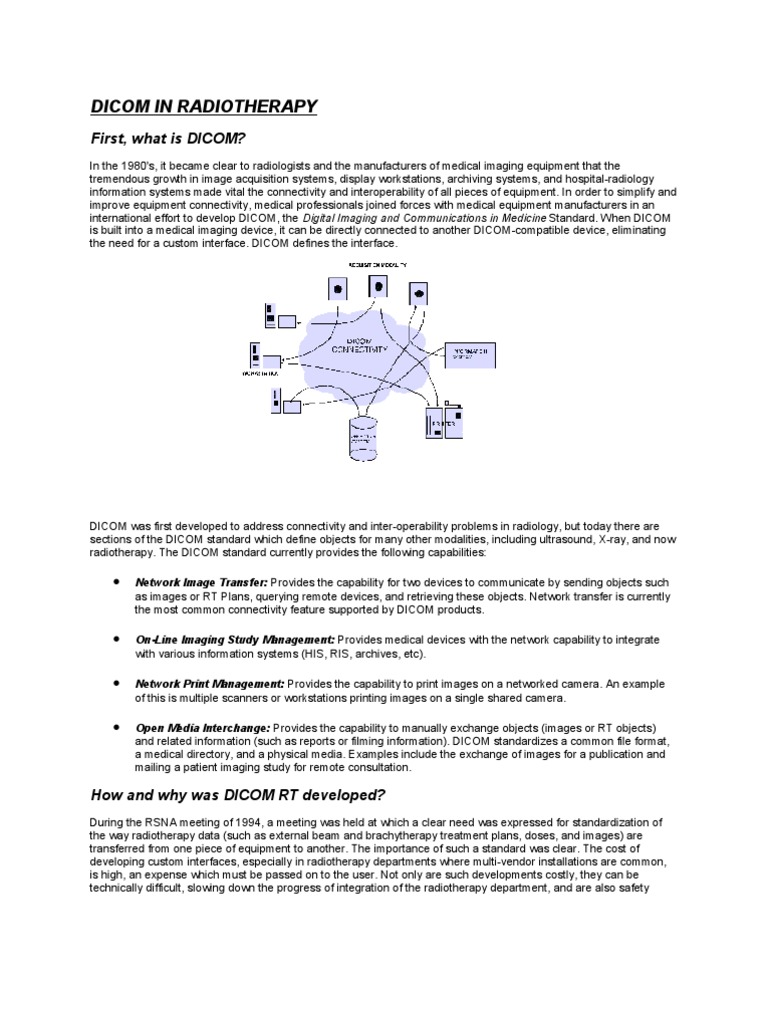 Dicom in Radiotherapy: First, What Is DICOM? | PDF | Medical Imaging ...