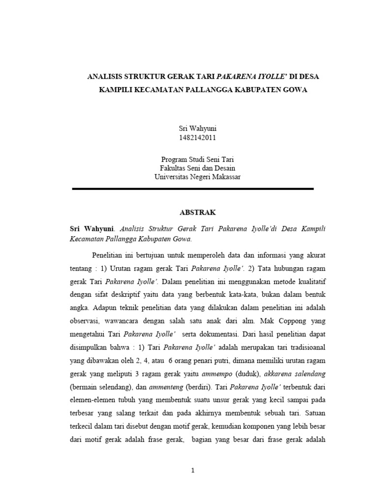 JURNAL Analisis Tari | PDF