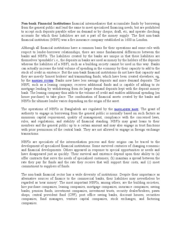 Nbfis Banglapedia Pdf Non Bank Financial Institution Banks
