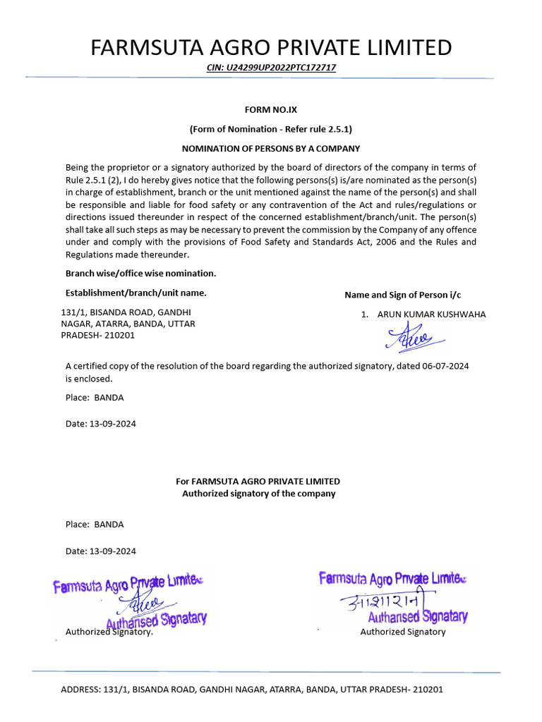 Form 9 Arun | PDF