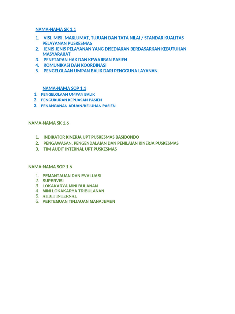 Nama SK Dan Sop Bab 1 Elemen 1.1 | PDF