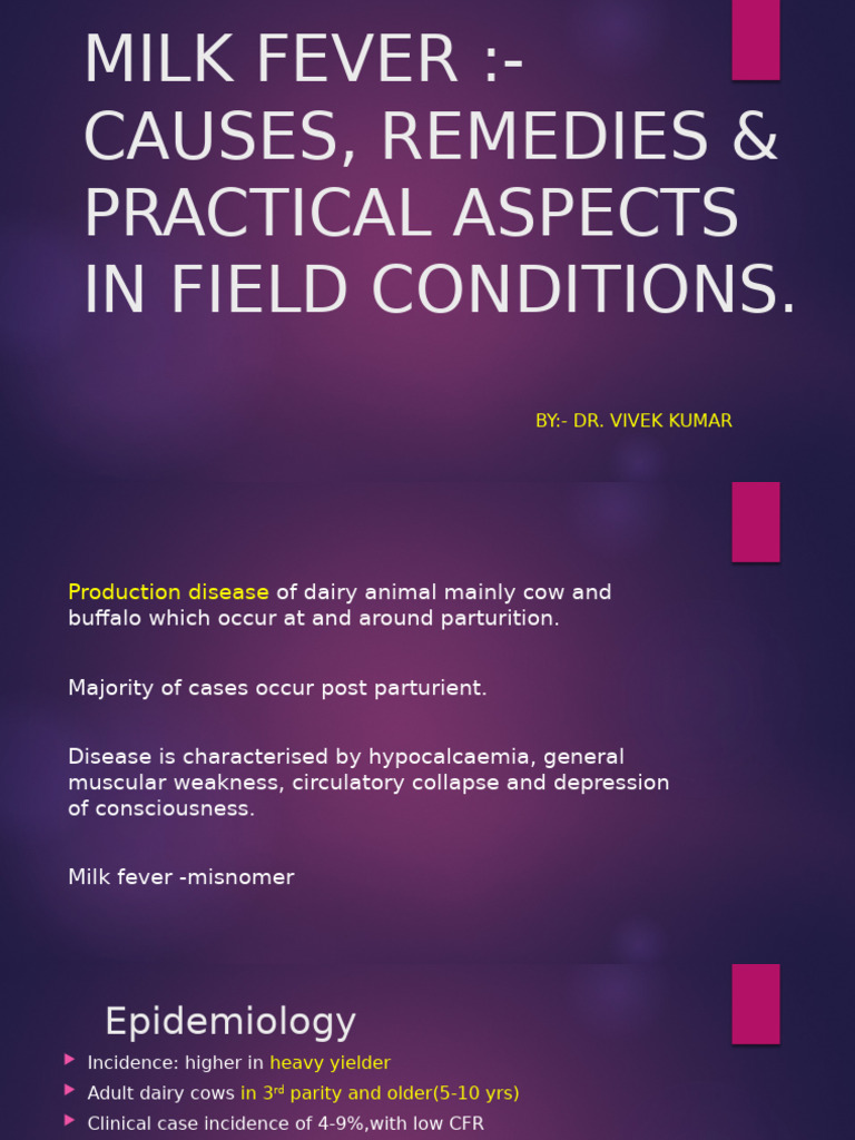 Milk Fever by Dr Vivek | PDF