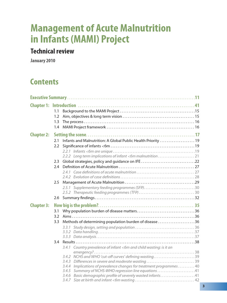 Mami Report Contents | PDF