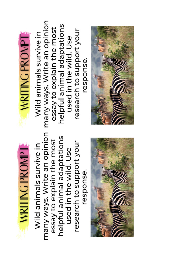 Writing Prompt- Animal Adaptations- Opinion.df | PDF
