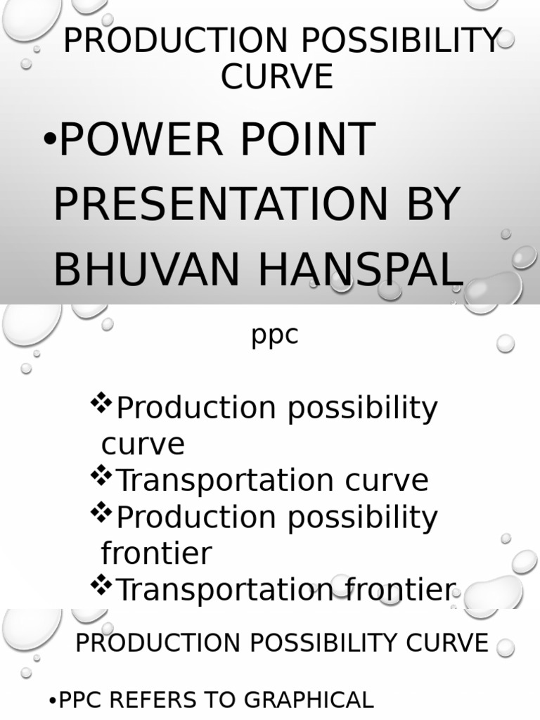 Production Possibility Curve | PDF