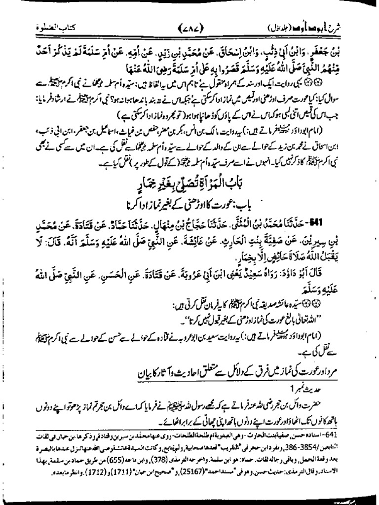 Aurat Ki Namaz Sharah Abu Dawood Shareef | PDF