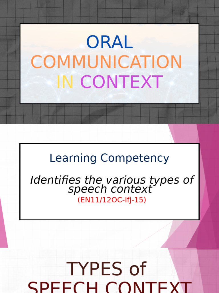 SPEECH CONTEXT New | PDF