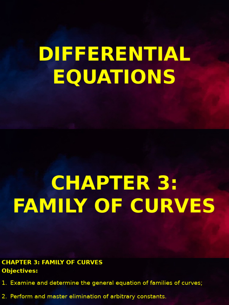 Chapter 3 Family of Curves | PDF