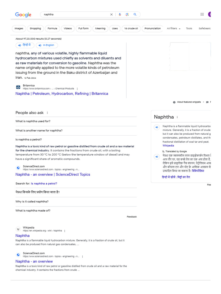 Naphtha - Google Search | PDF