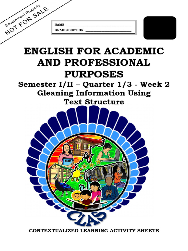 Eapp - Sem I-Ii - q1.3 - Week 2 - Gleaning Information Using Text Structure! - Rhea Ann Navilla ...