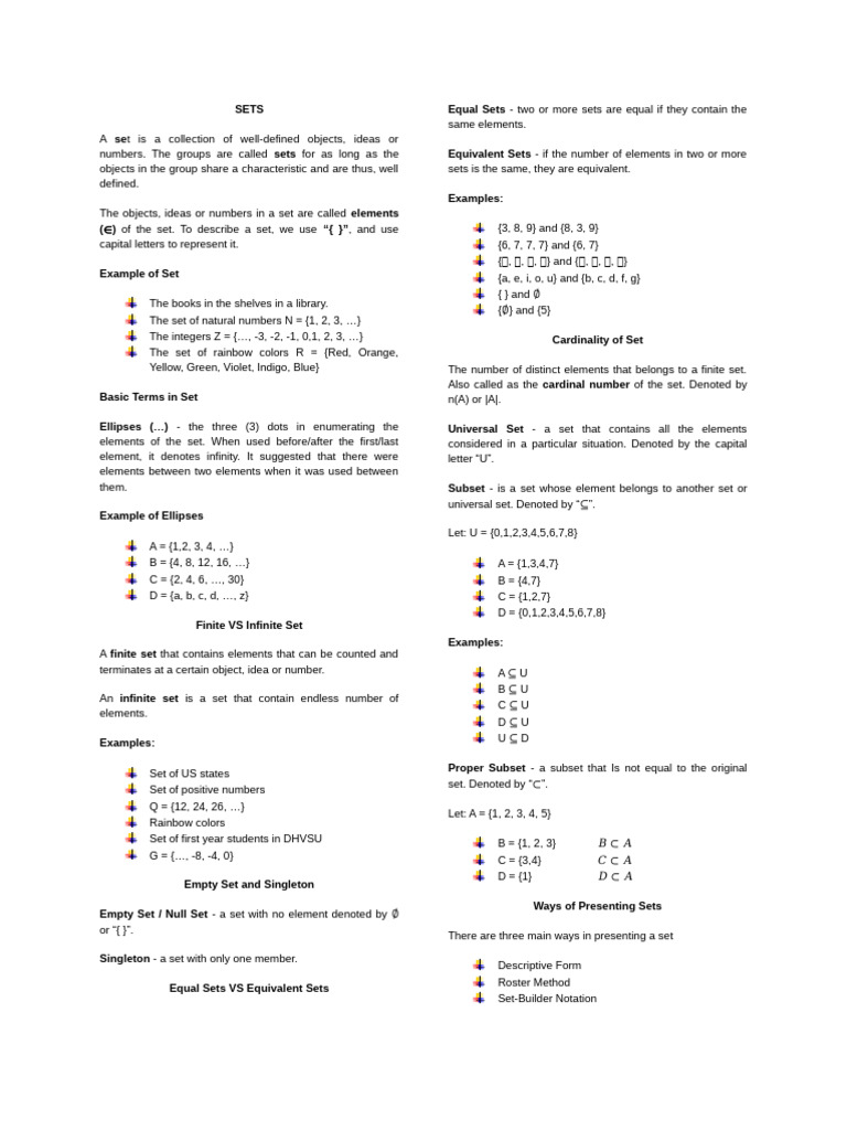 MMW Lesson2 SETS | PDF