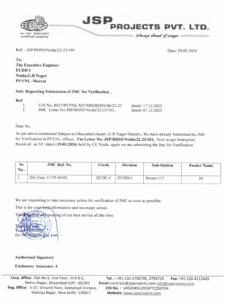 Letter No-195-JMC - Submission 20240330 | PDF