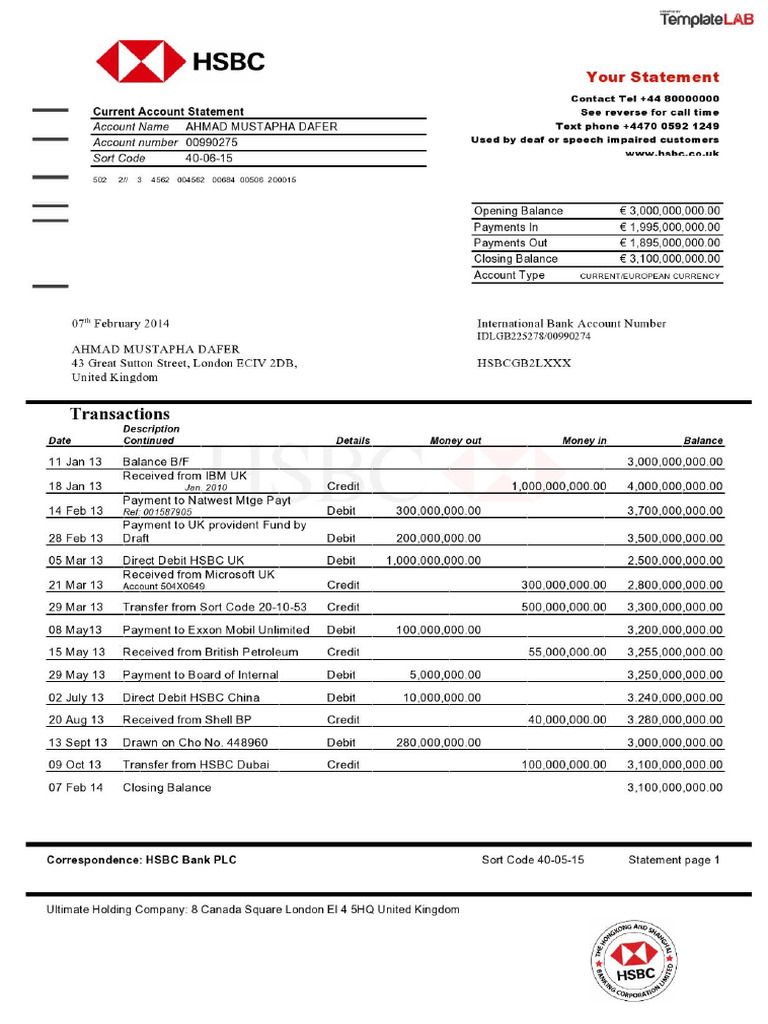 Bank Statement | PDF