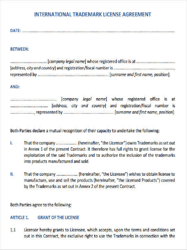 Trade License Template | PDF