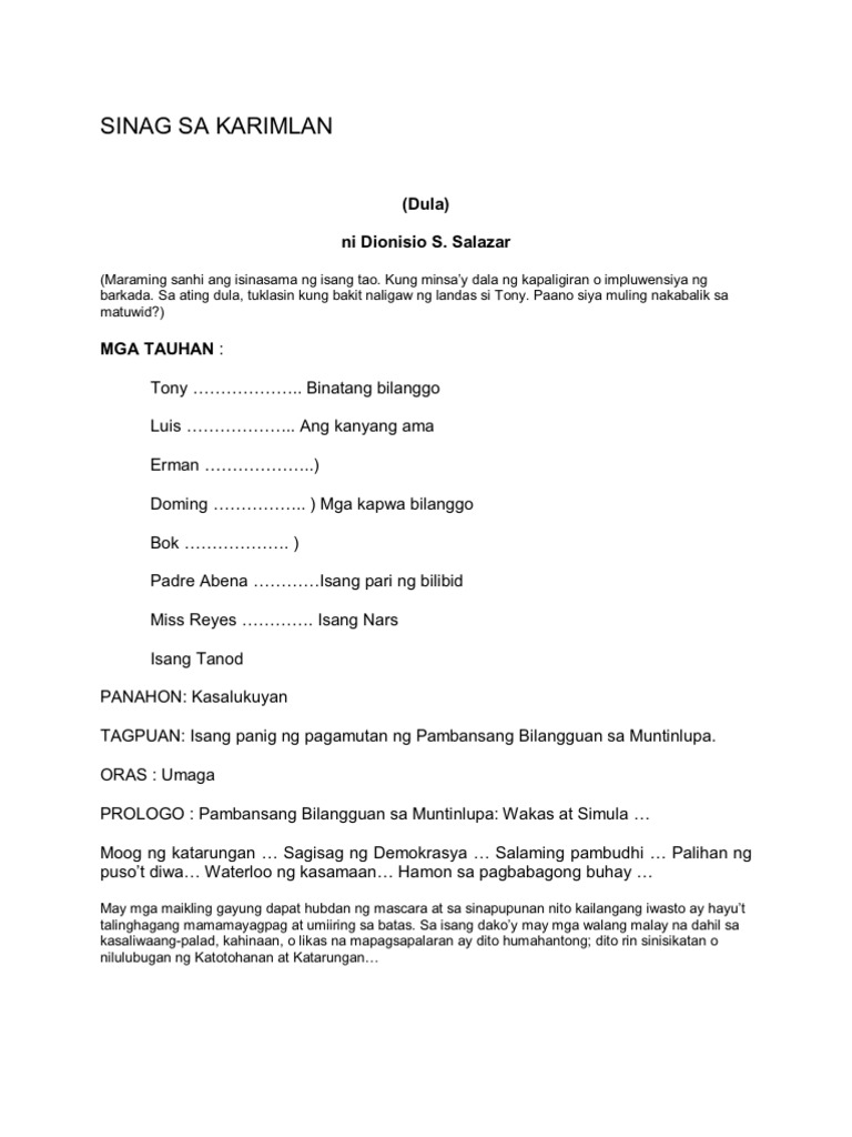 Sinag Sa Karimlan | PDF