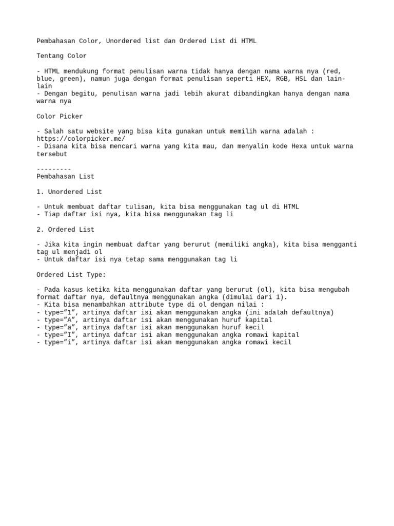 html dasar part 4 | PDF html dasar part 4 | PDF