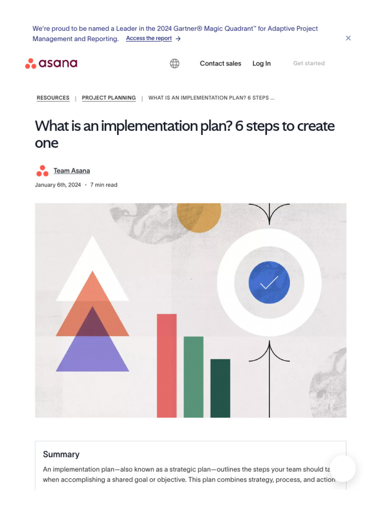 What Is An Implementation Plan - 6 Steps To Create One (2024) - Asana | PDF