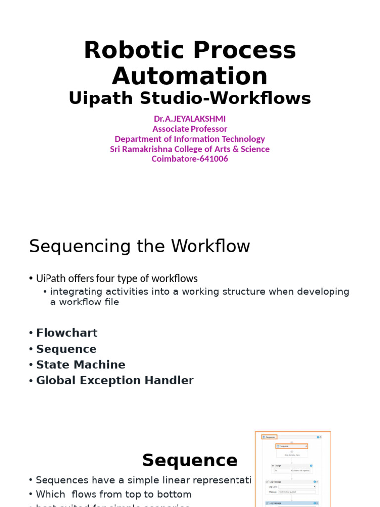 RPA-Workflows and Activities | PDF | Variable (Computer Science ...