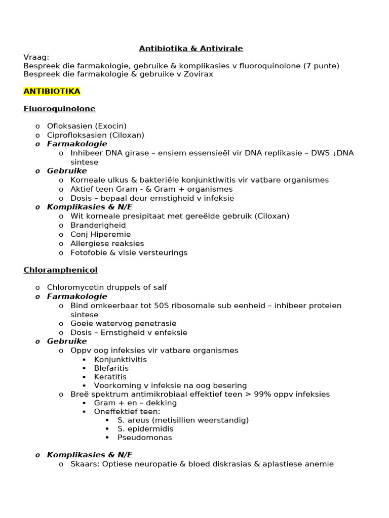Antibiotika & Antivirale | PDF