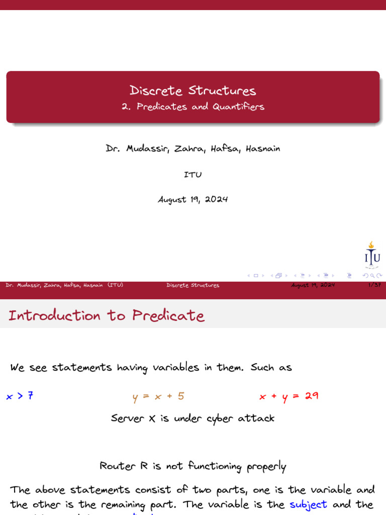 2 F24 Predicates and Quantifiers | PDF