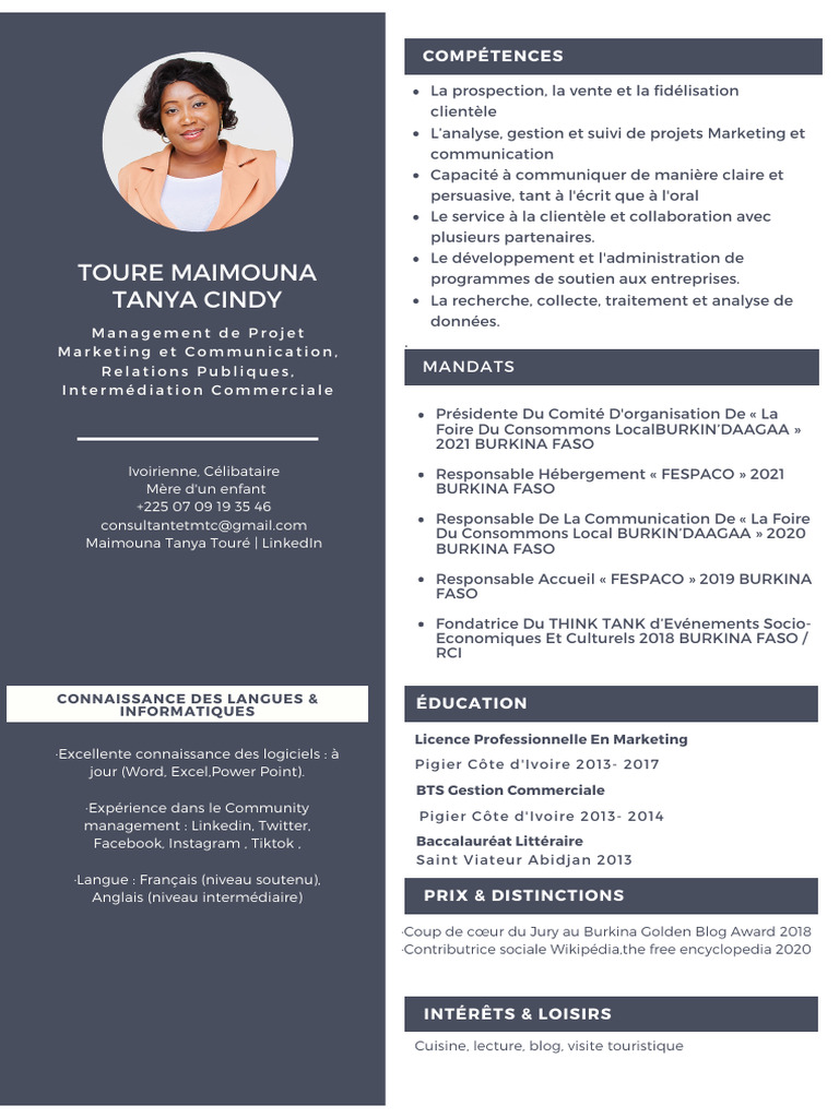 CV Toure Maimouna Tanya Cindy 2024 | PDF