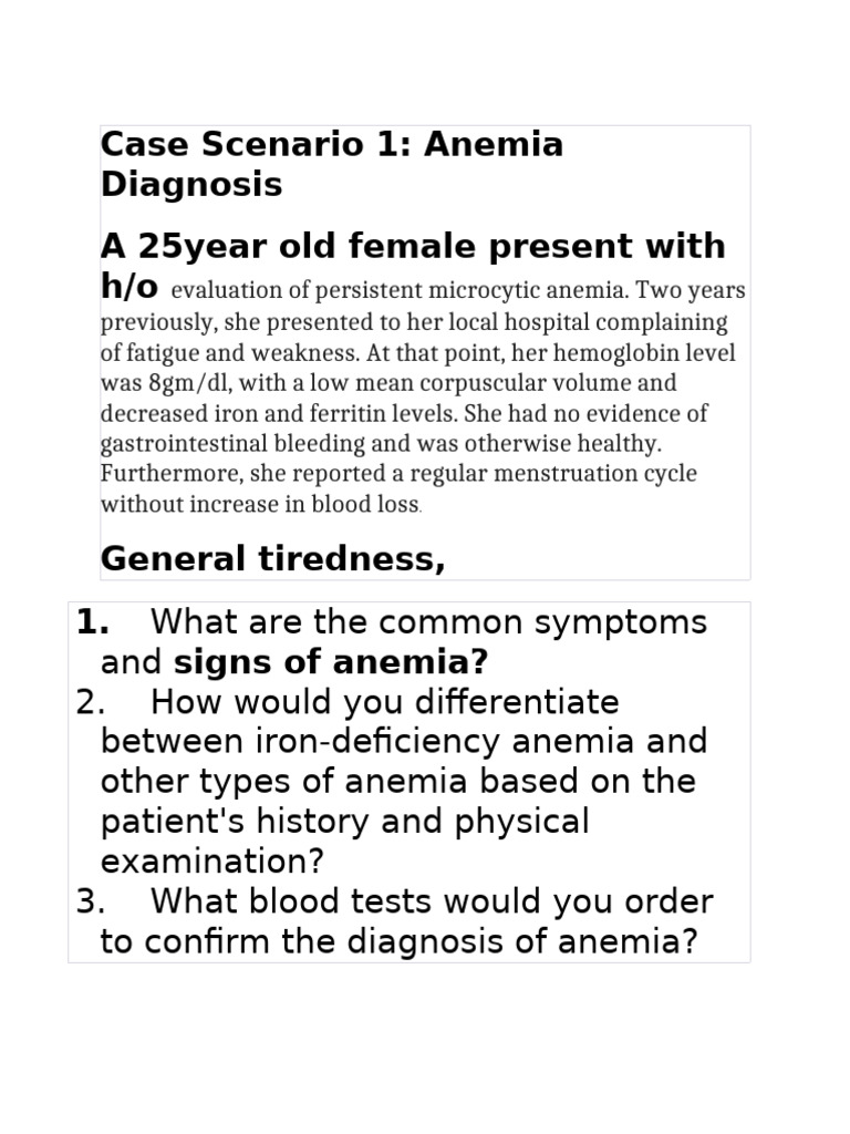 Case Scenario 1 | PDF