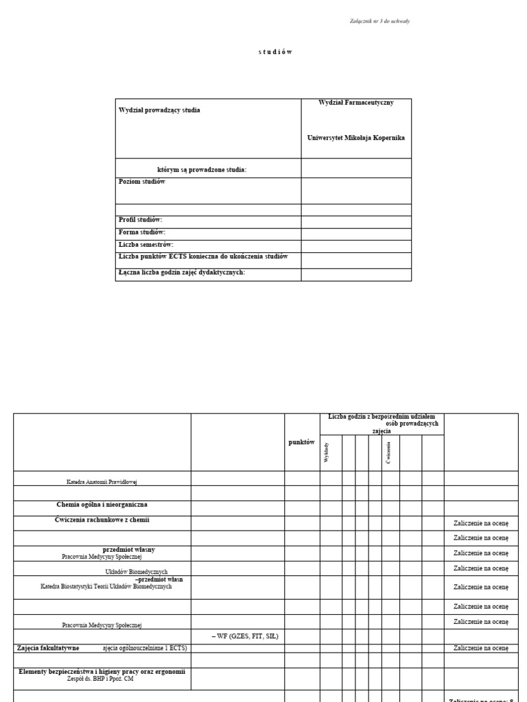 Plan-studiow-2021 | PDF