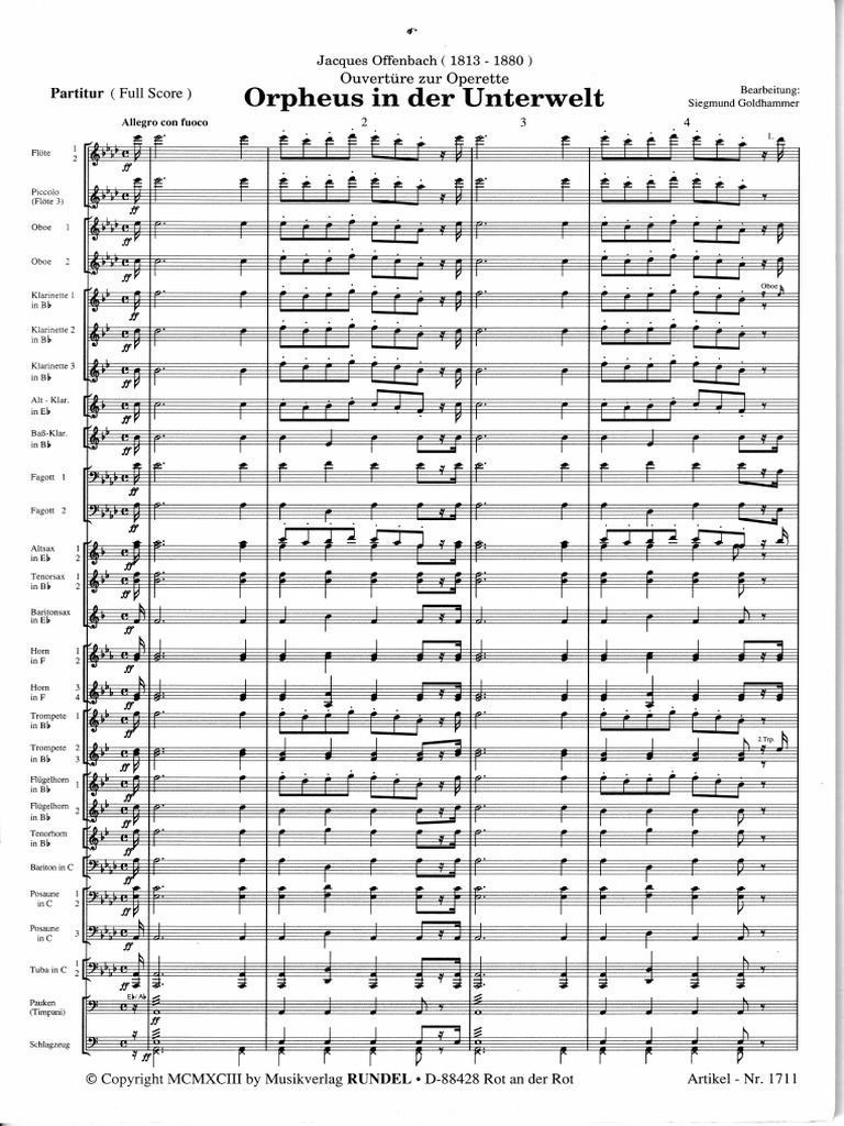 Orpheus in Der Unterwelt PG | PDF