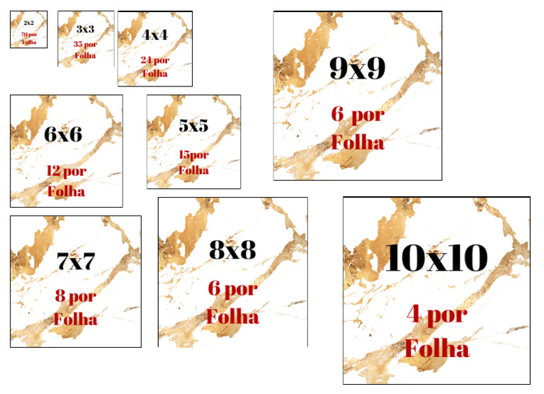 Molde Adesivo Quadrado PDF | PDF