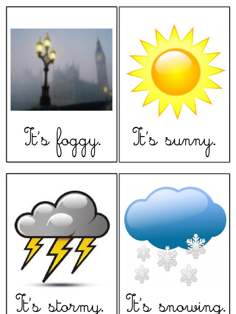 9 Flashcards Météo A5 +noms | PDF