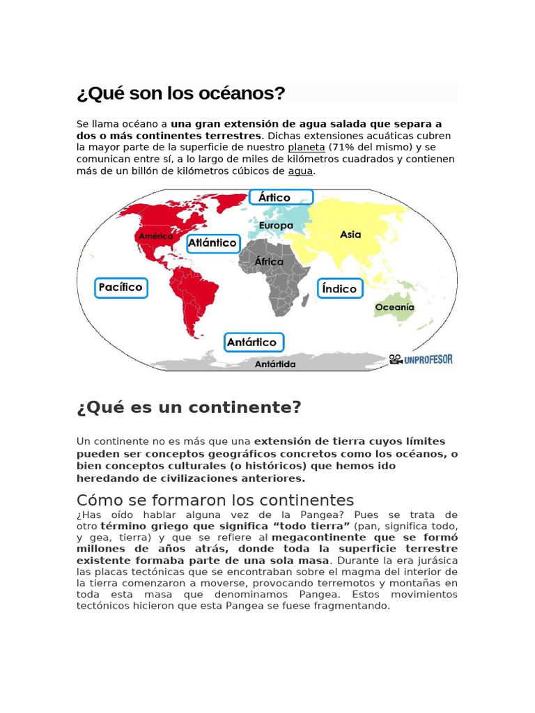 Qué Son Los Océanos | PDF