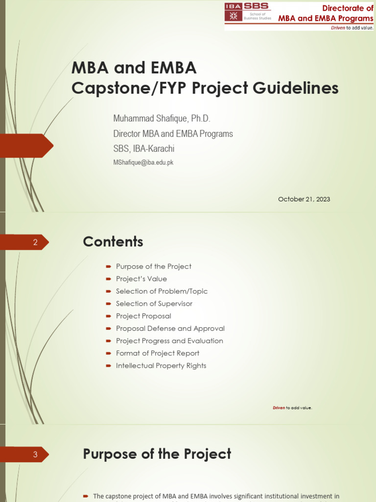 Capstone Project Guidelines | PDF