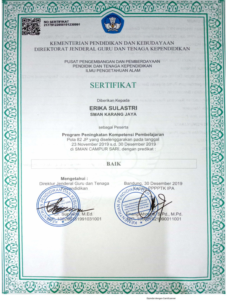 sertifikat PKP | PDF