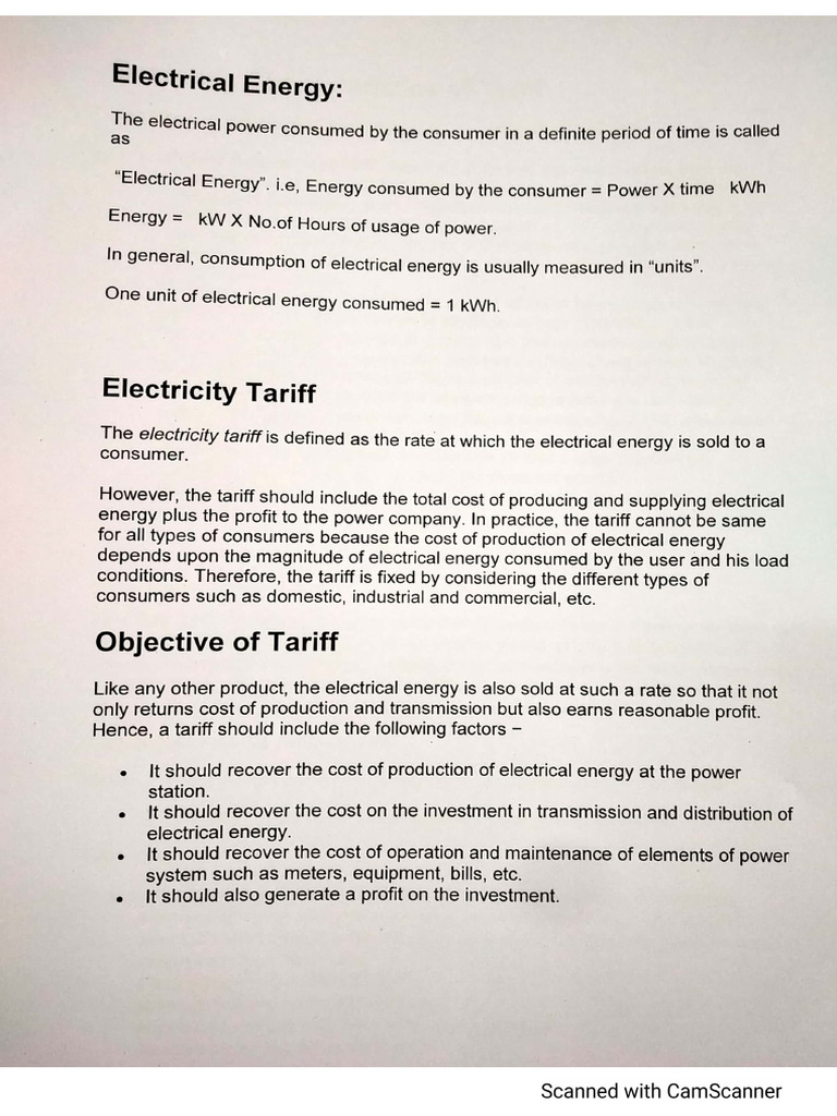 Tarrif Notes | PDF