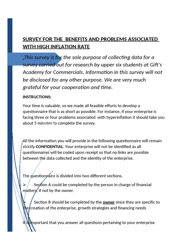 Upper Six Questionnaire | PDF
