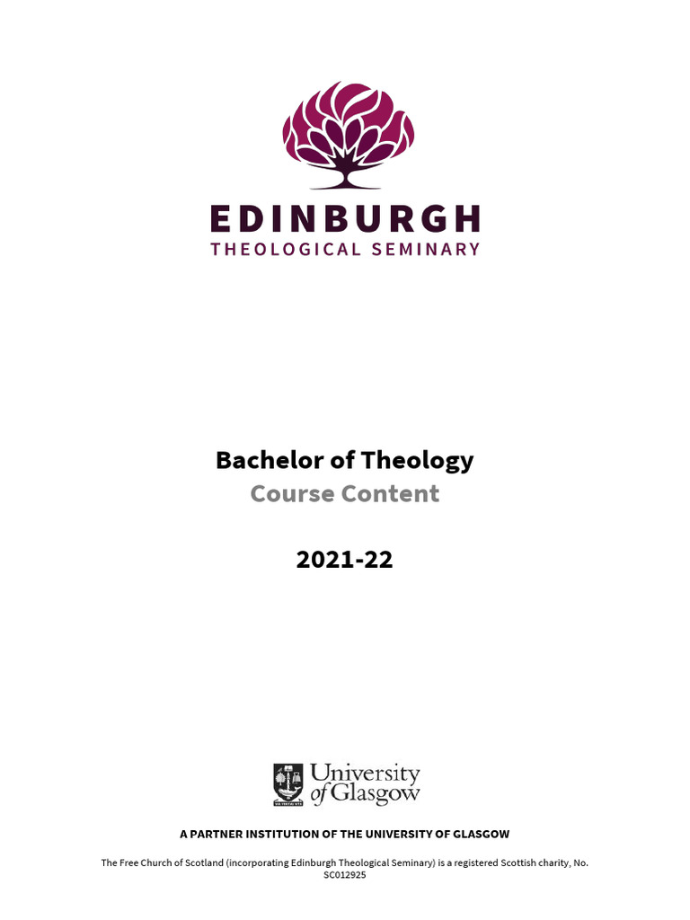 Bachelor of Theology Course Content 2021 22 | PDF | New Testament ...