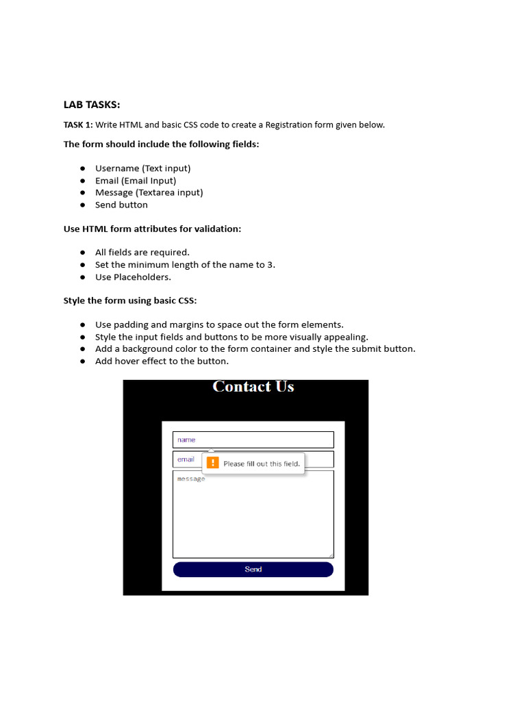 Lab Tasks | PDF