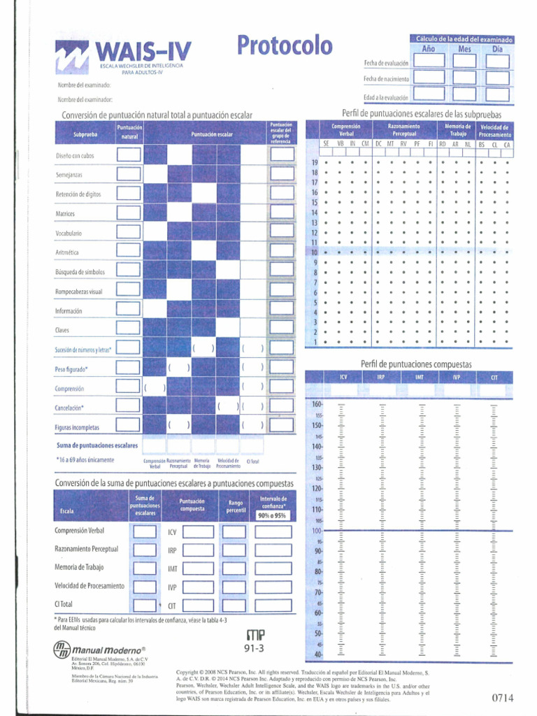 Protocolo Wais Correcto | PDF