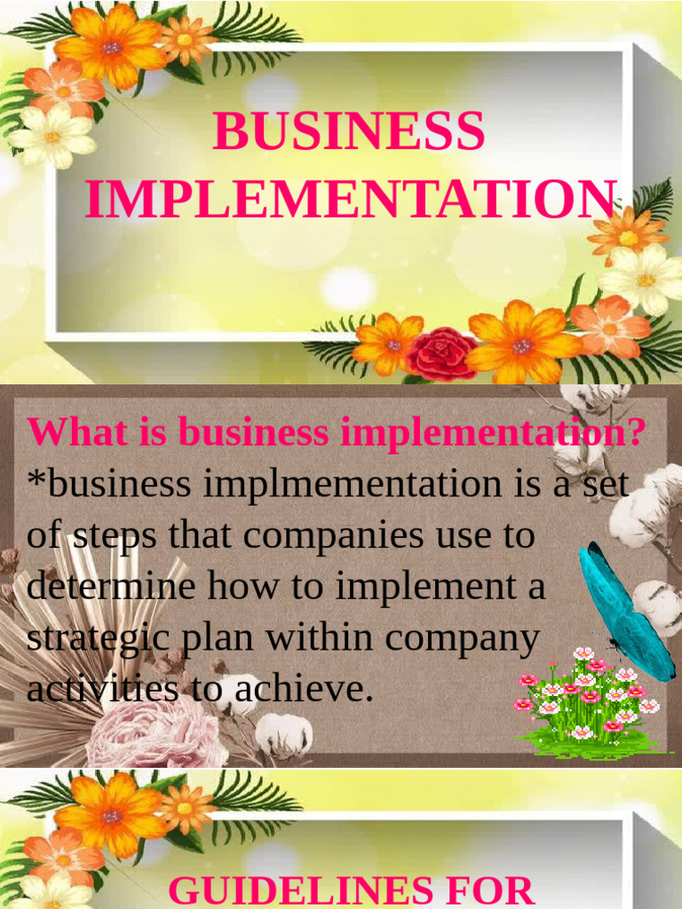BuSIness ImpLemeNTatioN | PDF