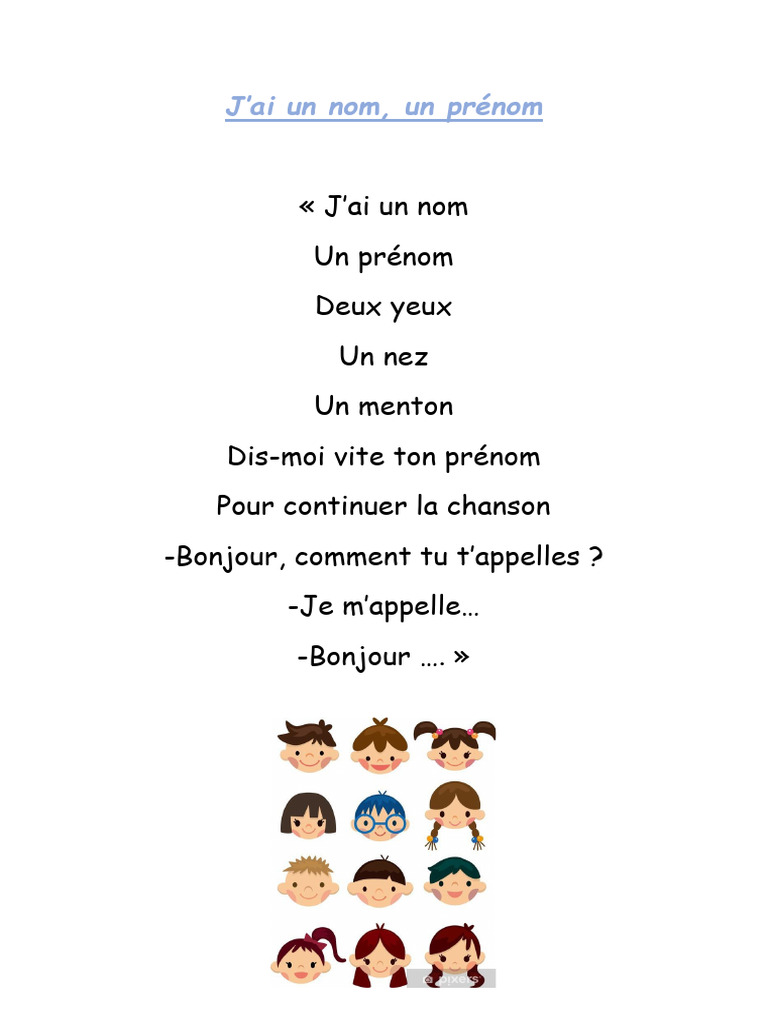J Ai Un Nom Prenom | PDF