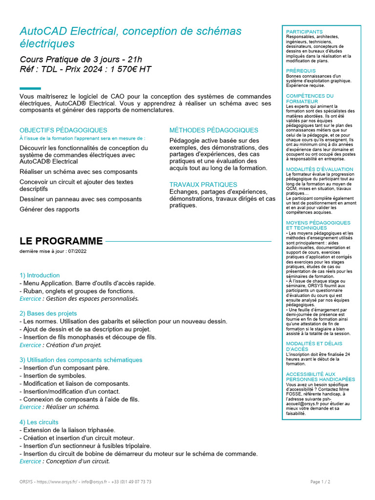 Autocad Electrical, Conception de Schémas Électriques: Cours Pratique ...