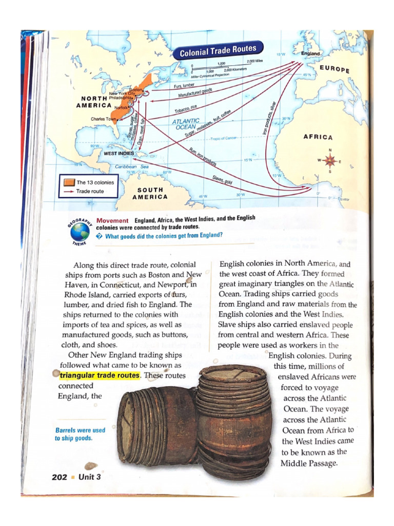 Colonial Triangle Trade Routes | PDF