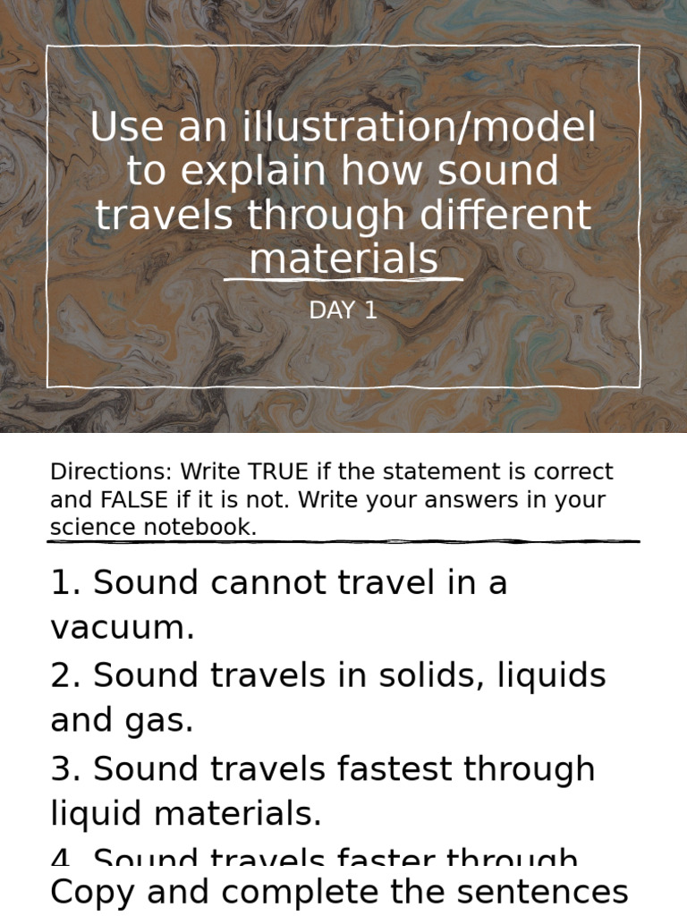 Use An Illustration/model To Explain How Sound Travels Through ...