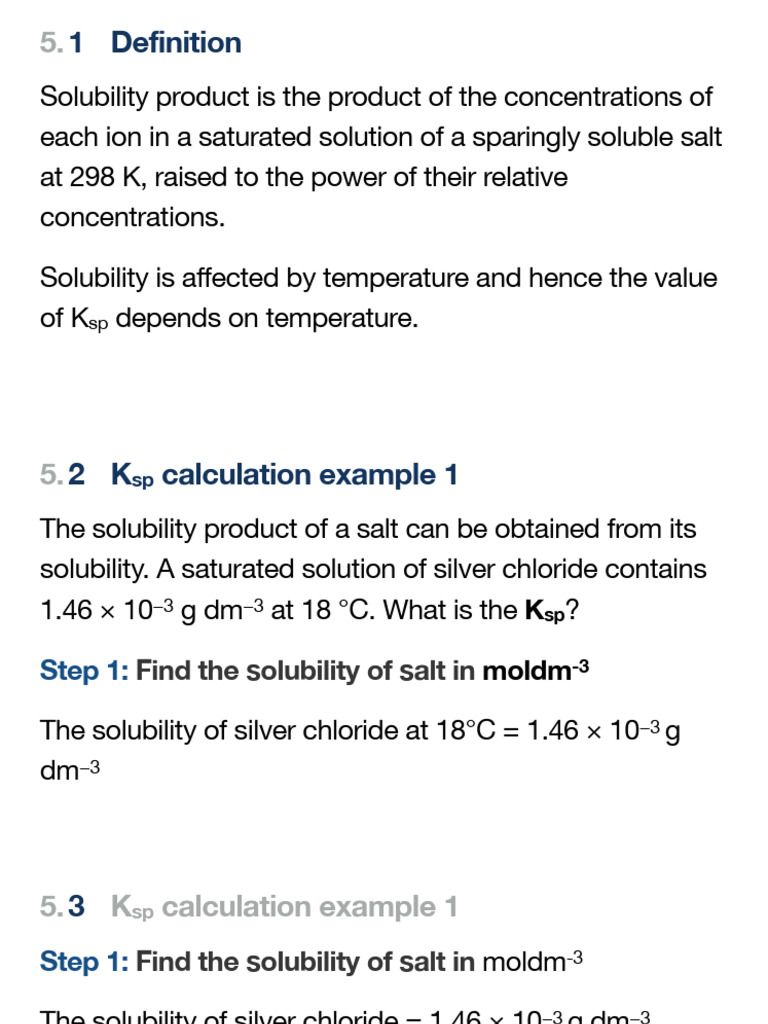 5 Equilibrium Solubility Notes | PDF