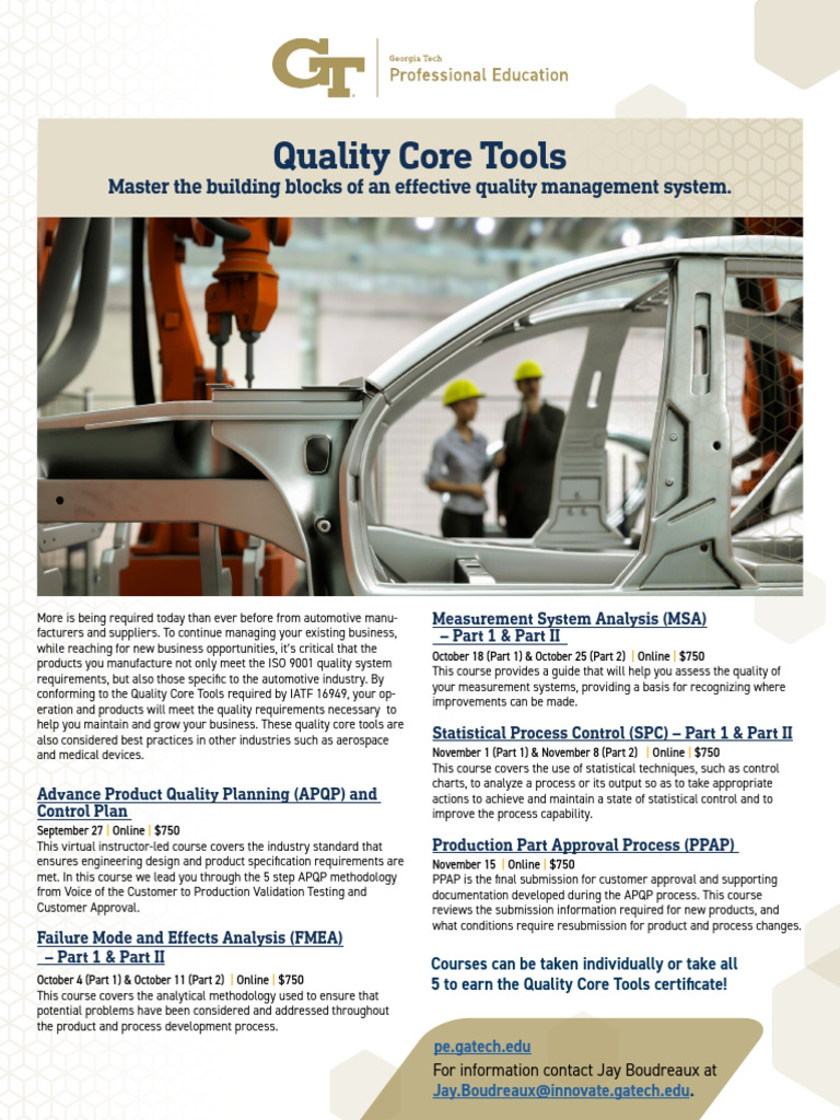 Quality-Core-Tools-Flyer-2022 | PDF