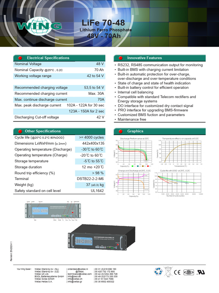Datasheet-LiFe-70-48 | PDF