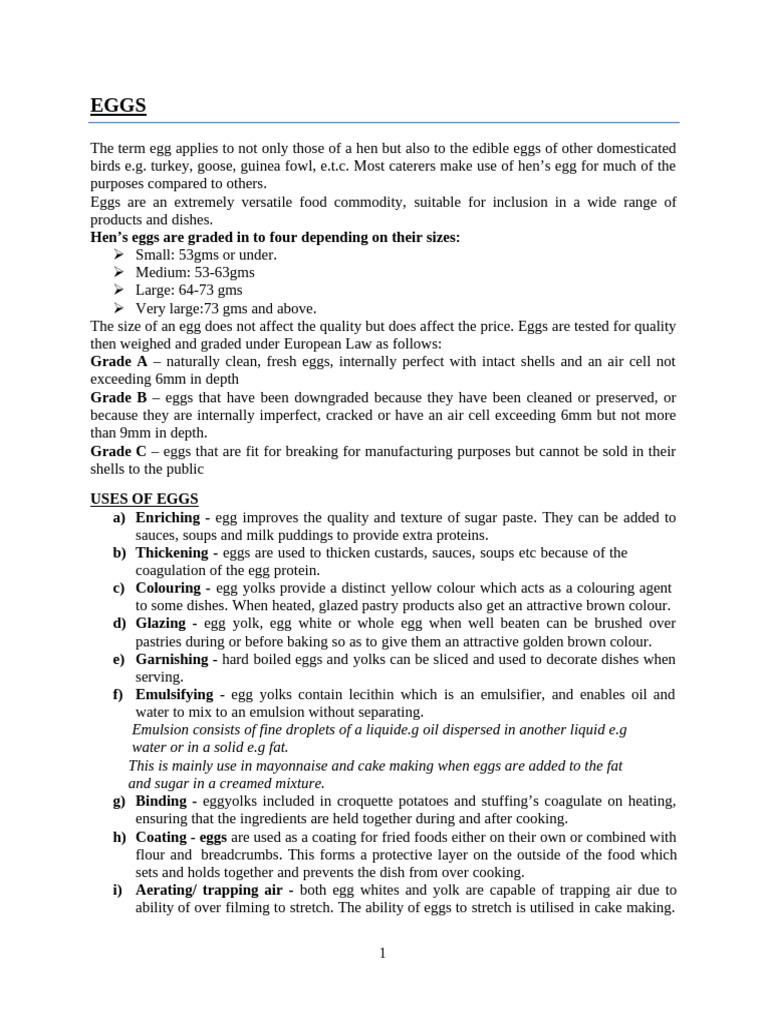 Eggs | PDF