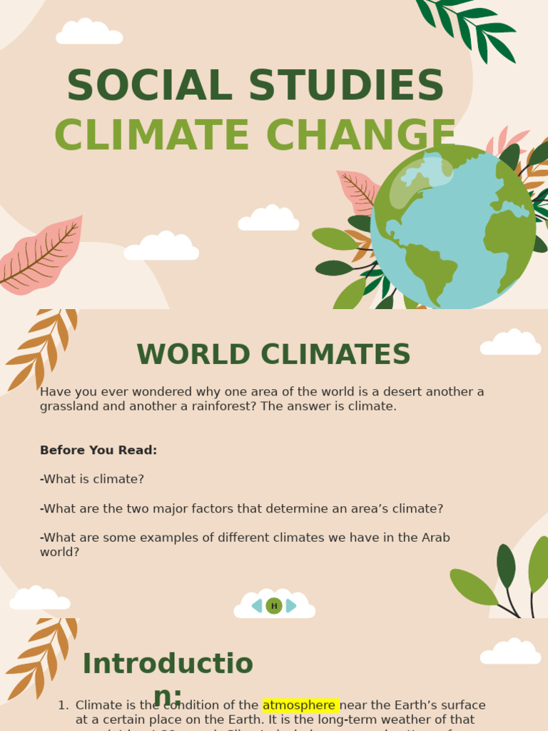 Chapter 3 Lesson 1 World Climates | PDF