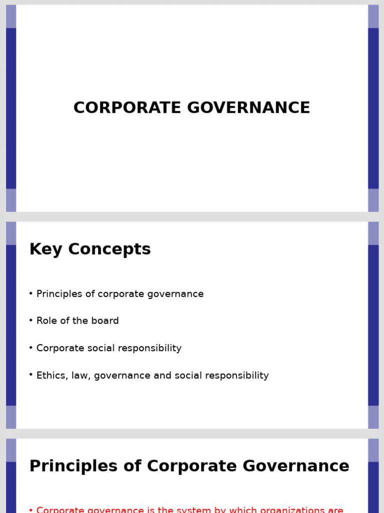 Corporate Governance | PDF