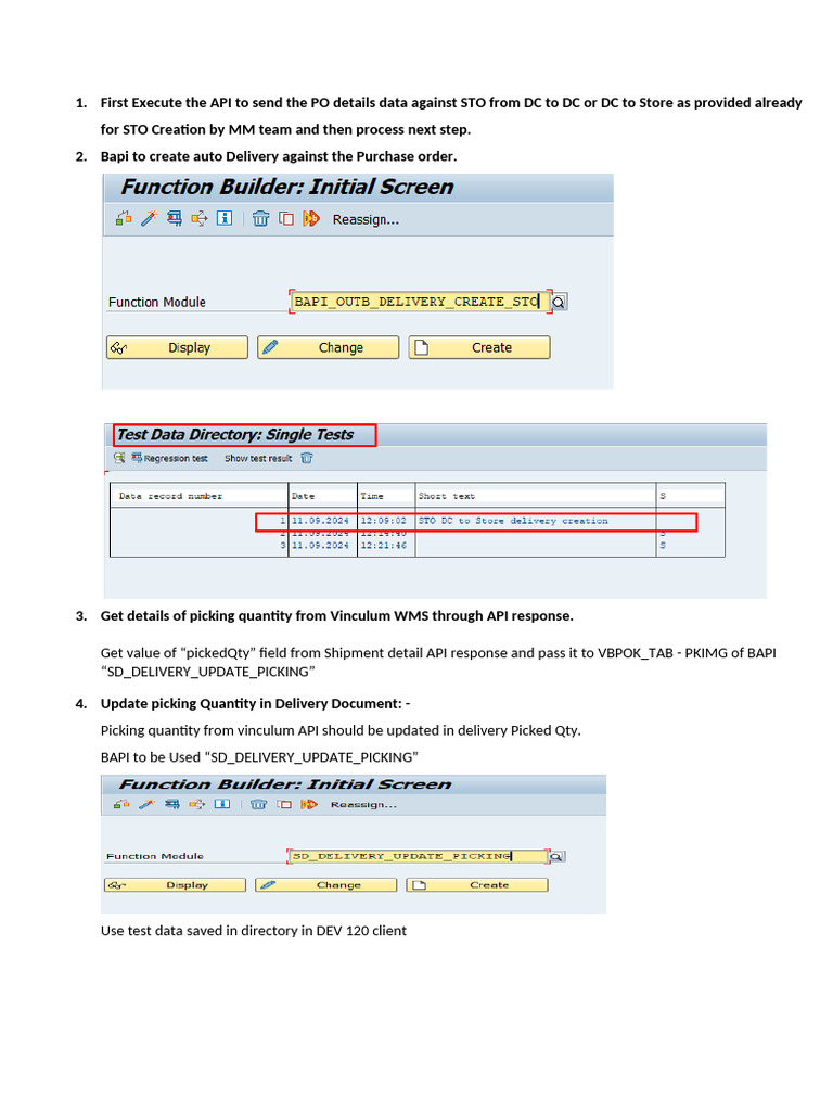 Logic To Create Delivery PGI and Billing Against STO From DC To DC or ...